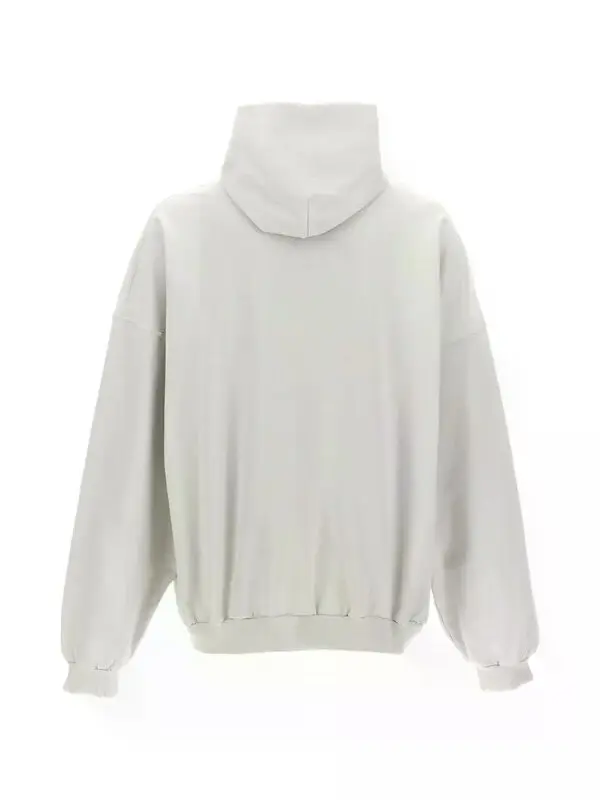 Balenciaga Logo-print Hoodie - Neutrals