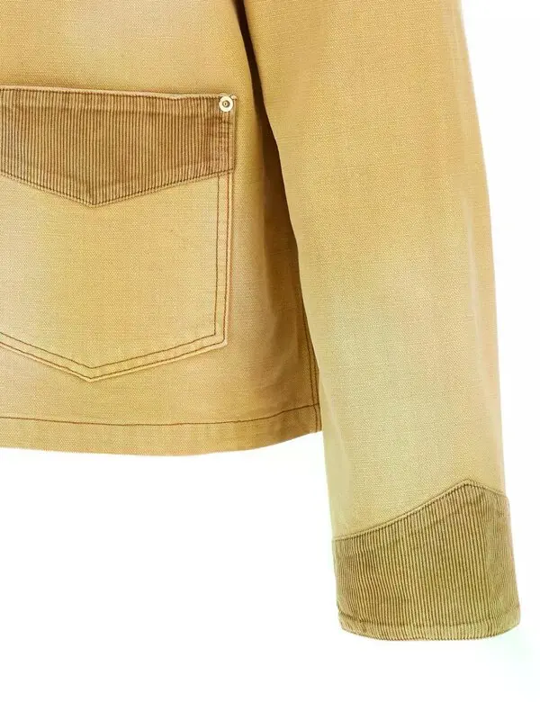 WALES BONNER Corduroy-trim Denim Jacket