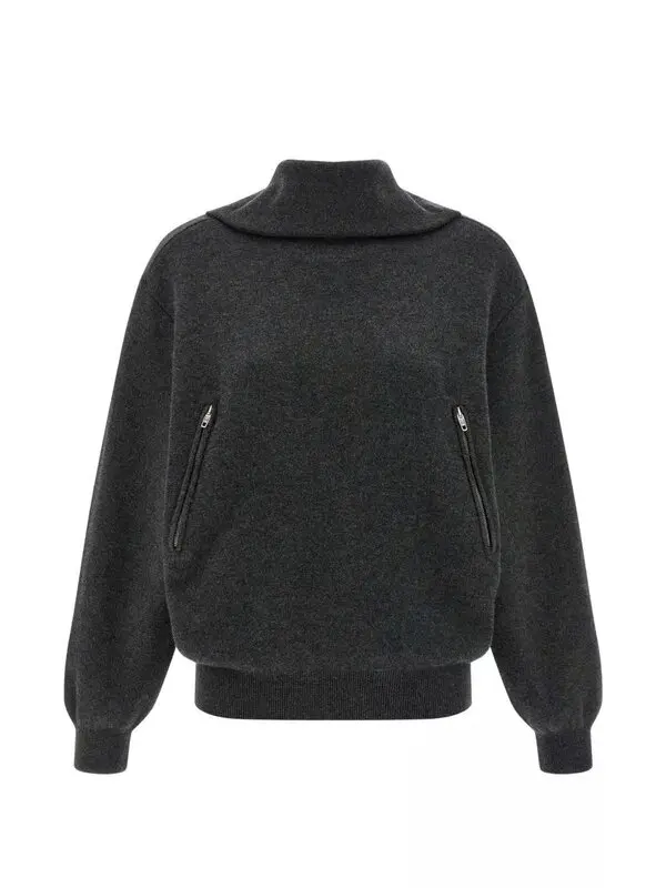 Balenciaga Back-to-front Zip-up Wool Sweater