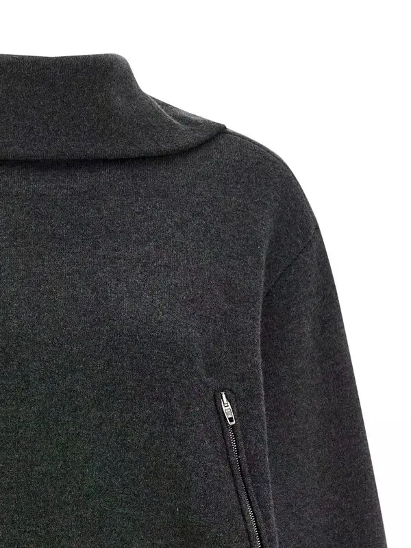 Balenciaga Back-to-front Zip-up Wool Sweater