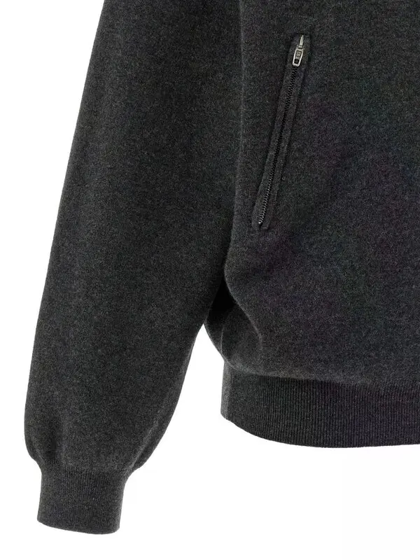 Balenciaga Back-to-front Zip-up Wool Sweater
