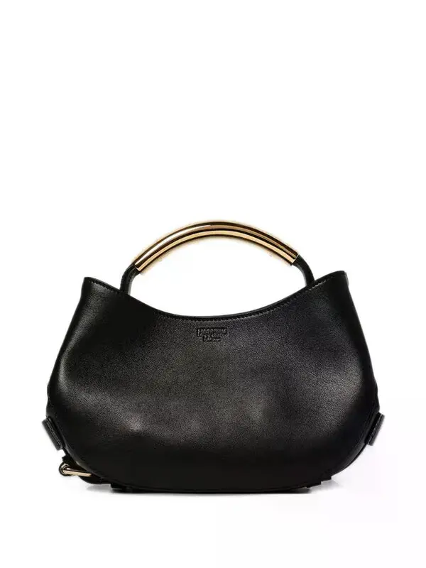 Moschino Metal-handle Leather Shoulder Bag