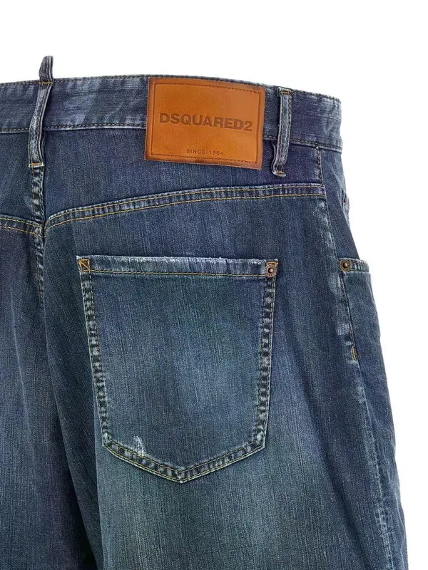 Dsquared2 Distressed Pleated Denim Shorts