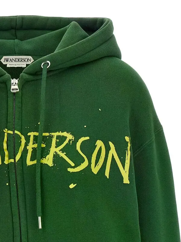 JW Anderson Logo-print Zip-up Hoodie