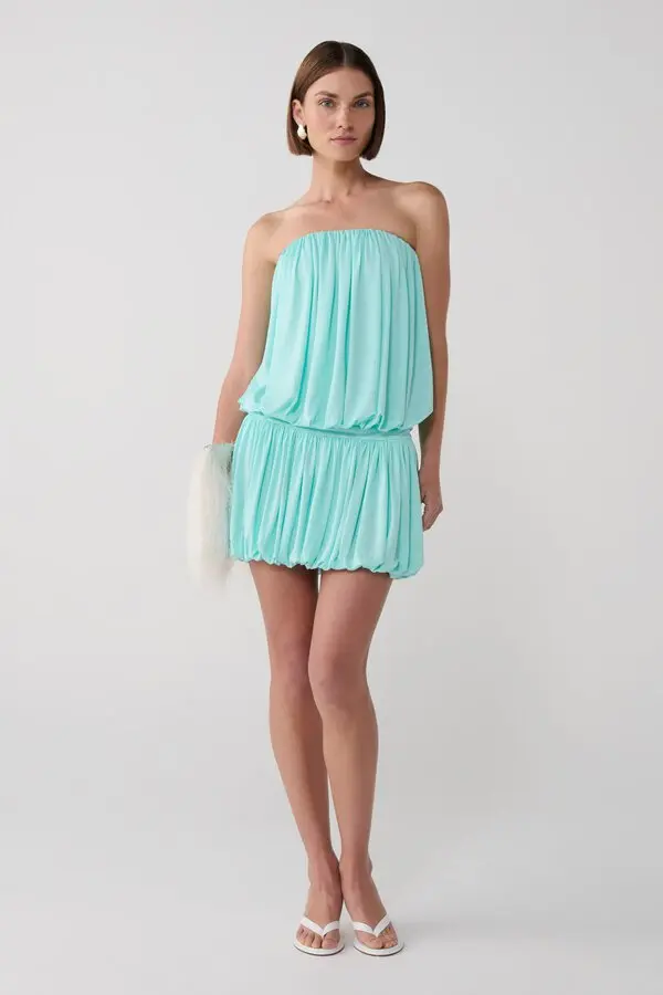 Meshki Safiya Strapless Gathered Bubble Mini Dress