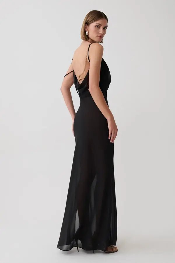 Meshki Alexandra Layered Chiffon Maxi Dress