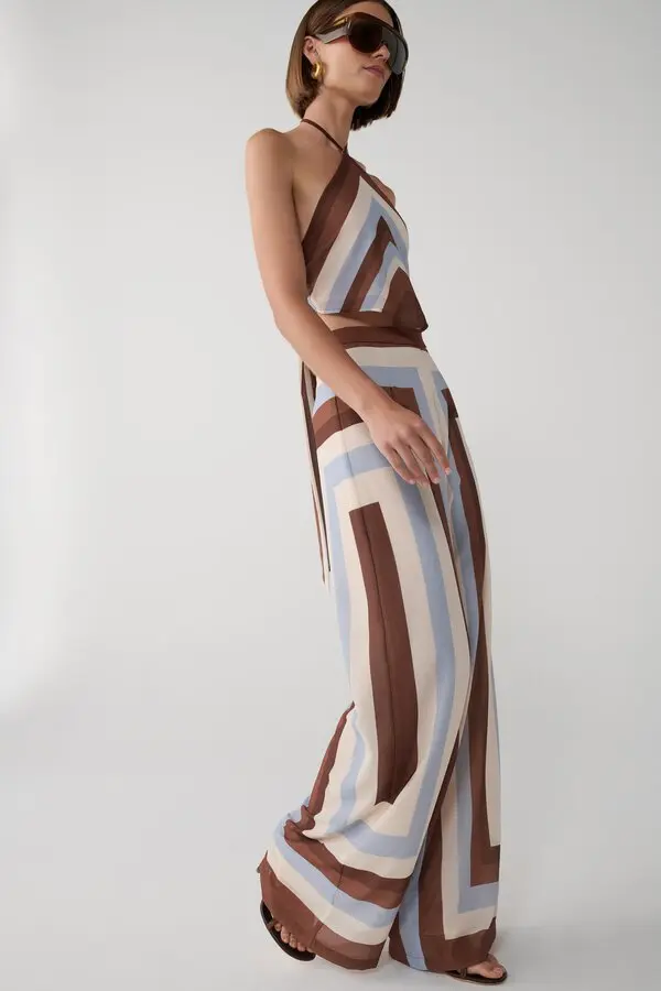 Meshki Rachel Chiffon Straight Leg Pants