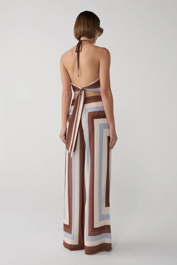 Meshki Rachel Chiffon Straight Leg Pants