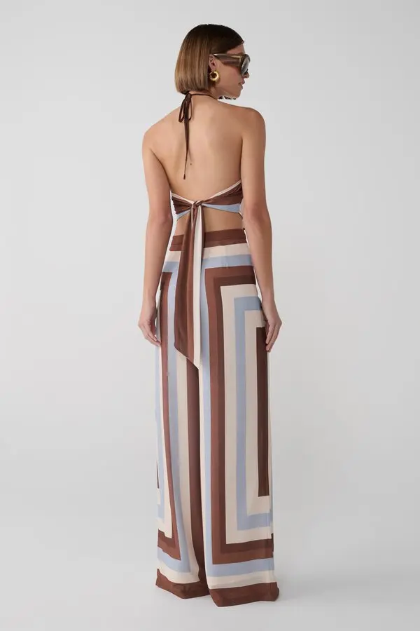 Meshki Thea Halter Chiffon Sleeveless Top