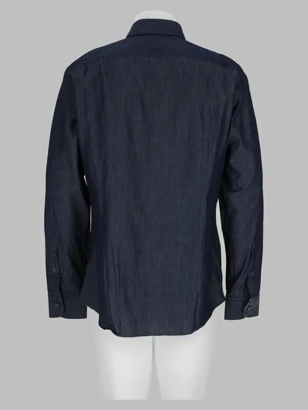 Hugo Boss Camicia Slim Fit In Denim Di Cotone E Cashmere