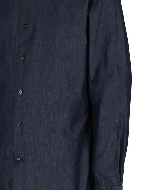 Hugo Boss Camicia Slim Fit In Denim Di Cotone E Cashmere