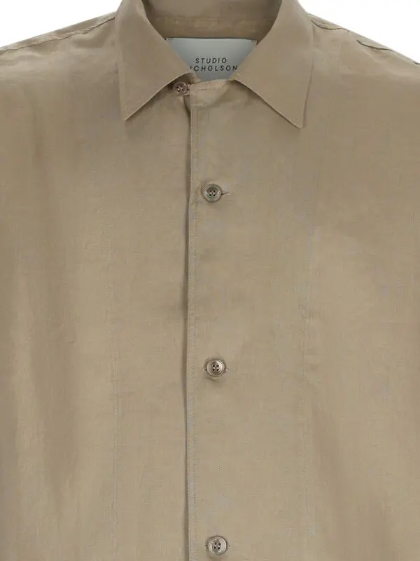 Studio Nicholson Camicia In Lino A Manica Corta