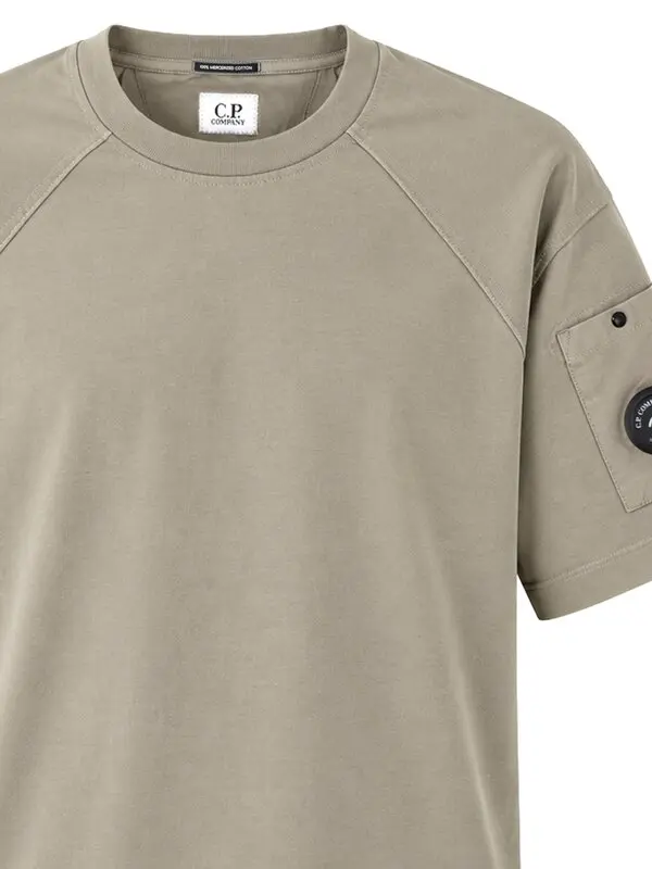 C.P. COMPANY C. P. Company T-shirt Con Patch Logo - Grey