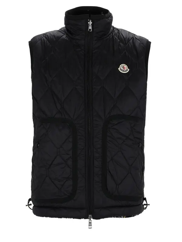 Moncler Gilet Reversibile Effetto Teddy Con Stampa Paisley