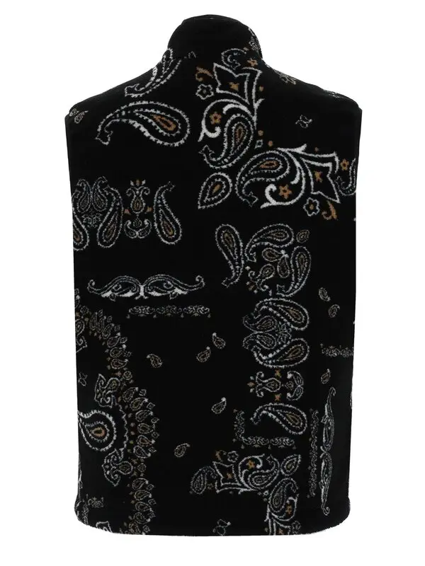 Moncler Gilet Reversibile Effetto Teddy Con Stampa Paisley