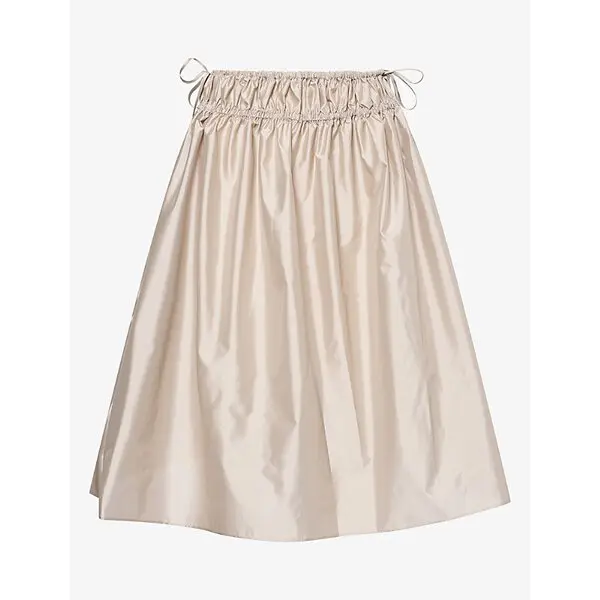 ST. AGNI Paper Taffeta Silk-blend Midi Skirt