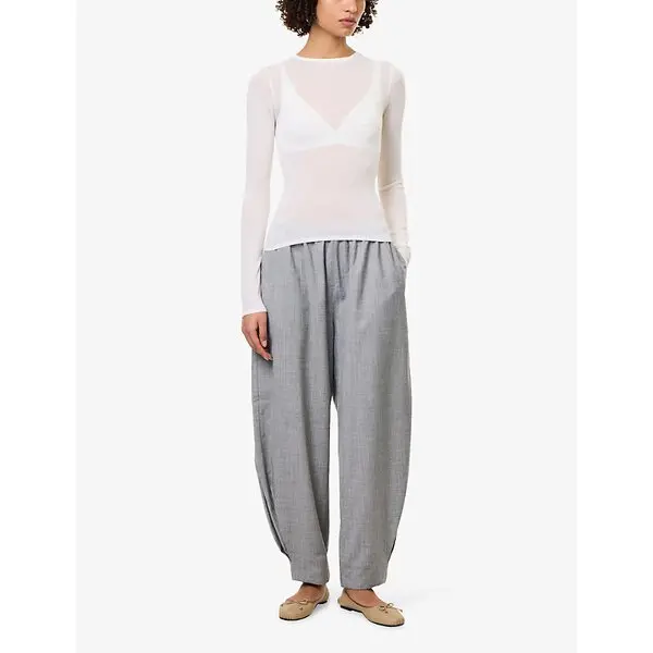 ST. AGNI Relaxed Balloon Wool-blend Trousers