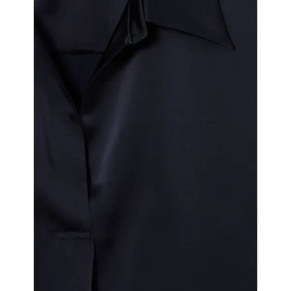 Claudie Pierlot Open-collar Relaxed-fit Woven Blouse