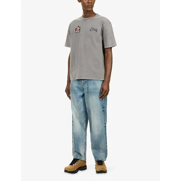 EVISU Osaka Rose Cotton-jersey T-shirt