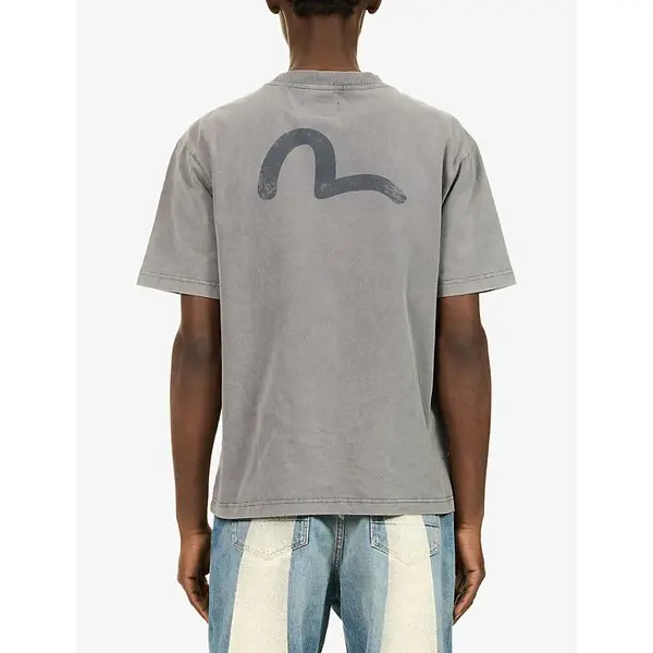 EVISU Osaka Rose Cotton-jersey T-shirt