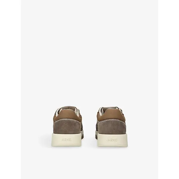 ARNE Nova Leather And Woven Trainers
