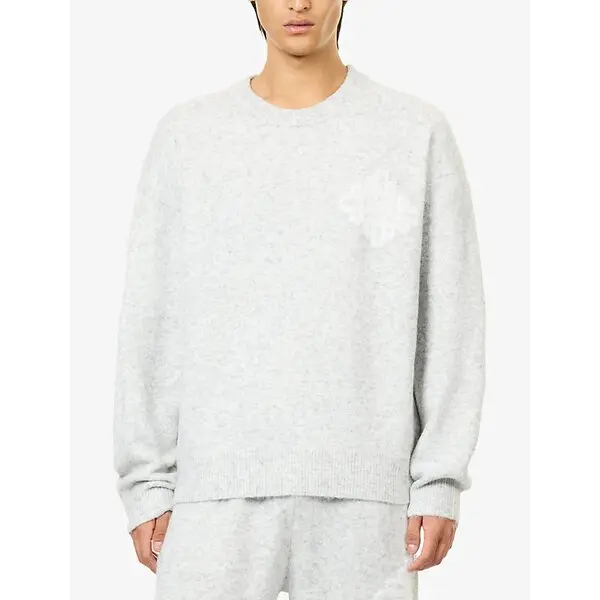 THE COUTURE CLUB Emblem-embroidered Knitted Jumper