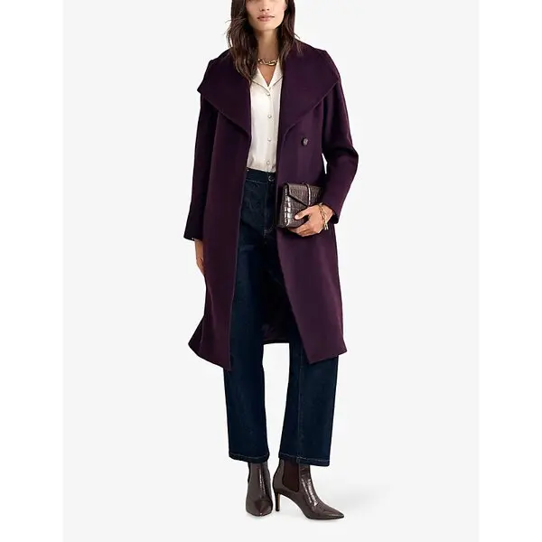PHASE EIGHT Nicci Belted-waist Wool-blend Coat