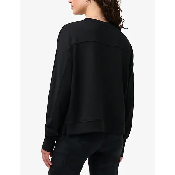 Sweaty Betty After Class Seam-detail Crop Jersey Sweatshirt