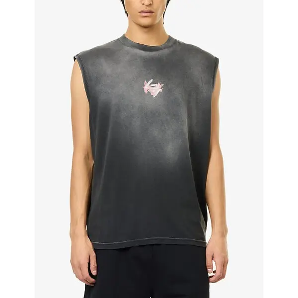 247 BY REPRESENT Ignite Logo-print Cotton Top
