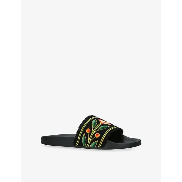 Casablanca Embroidered Terry Sliders