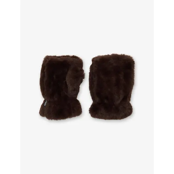 Apparis Ariel Faux-fur Gloves - Espresso