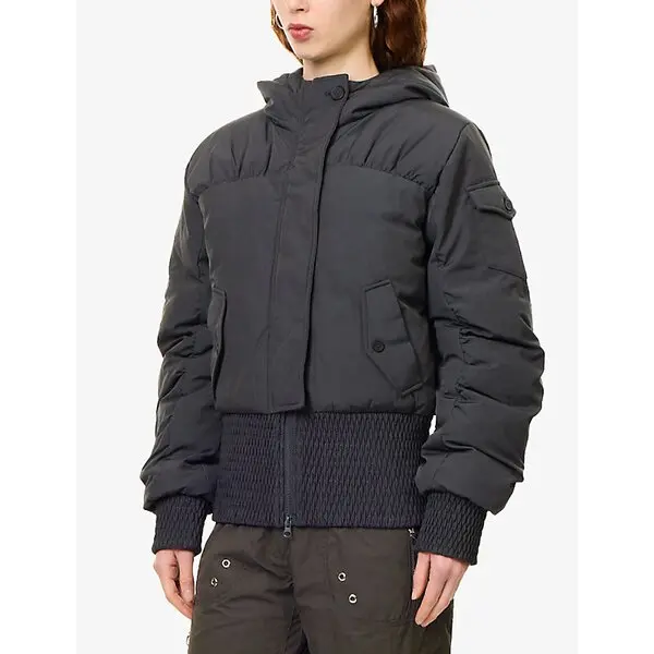PEACHY DEN Sandy Hooded Cotton-blend Puffer Jacket