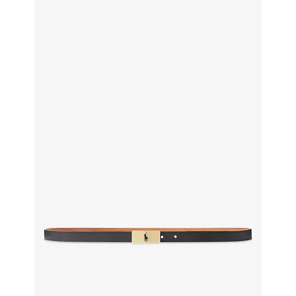 Polo Ralph Lauren Reversible Leather Belt - Black/cuoio