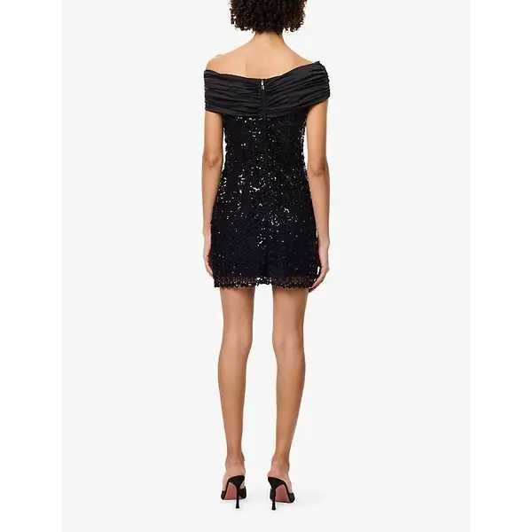 ROTATE BY BIRGER CHRISTENSEN Cilda Sequins Mini Dress