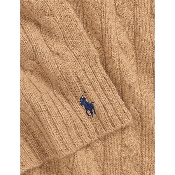 Polo Ralph Lauren Cable-knit Wool And Cashmere Blend Scarf