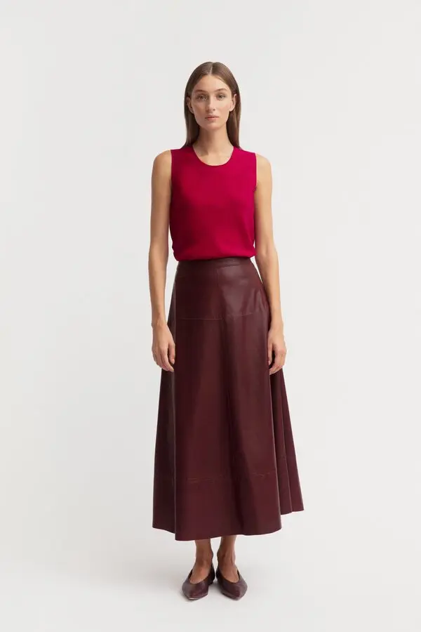 Iris Von Arnim Silk Top Sabia - Ruby