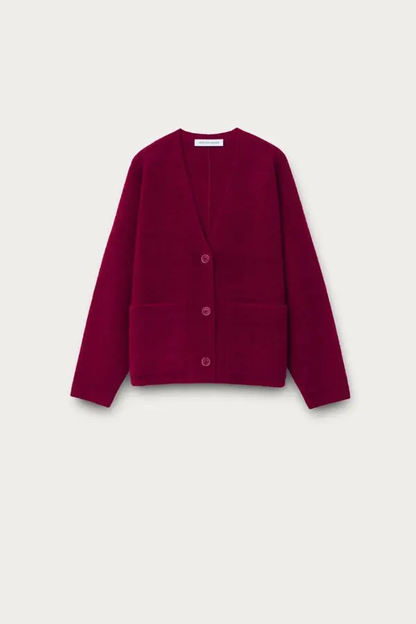 Iris Von Arnim Cashmere-silk Cardigan Davella - Ruby
