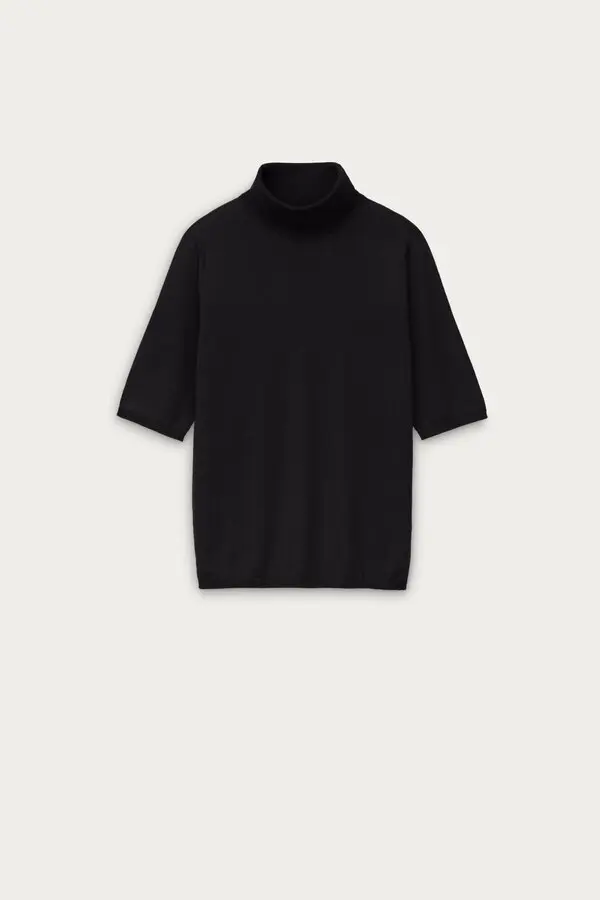 Iris Von Arnim Superfine Cashmere T-shirt Rockdale Short Sleeve - Black