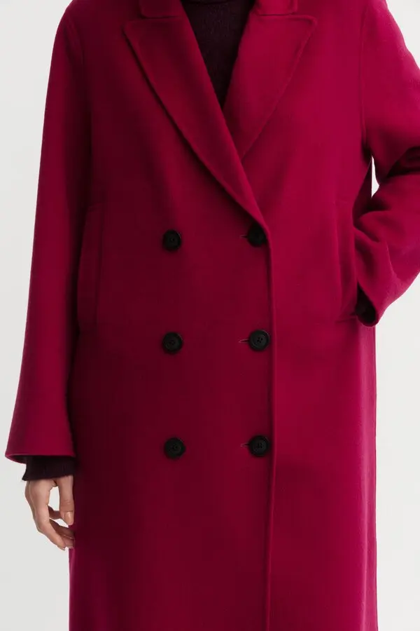Iris Von Arnim Doubleface Coat Devara - Ruby