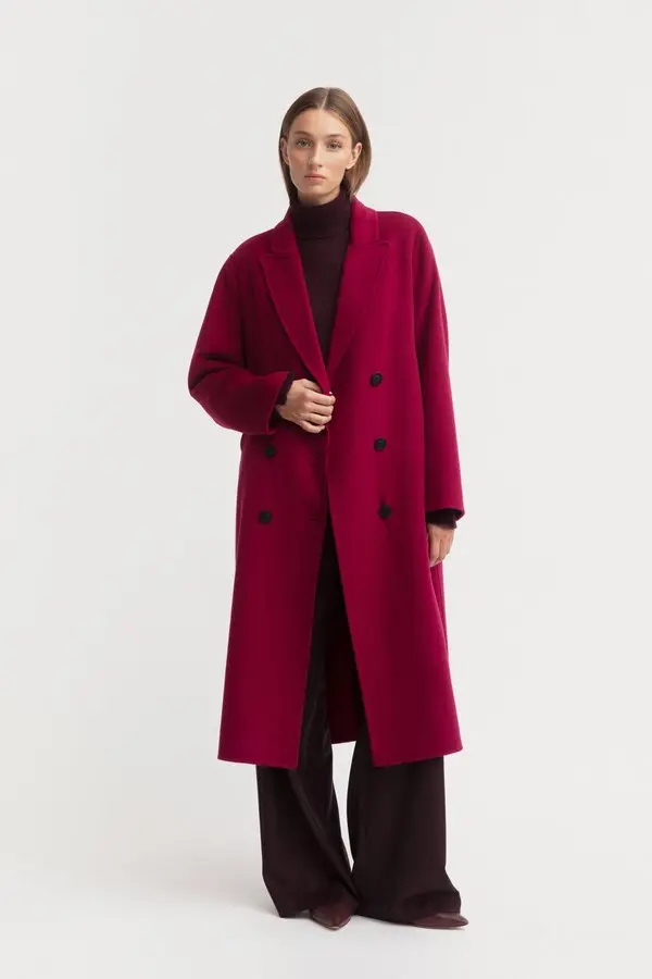 Iris Von Arnim Doubleface Coat Devara - Ruby