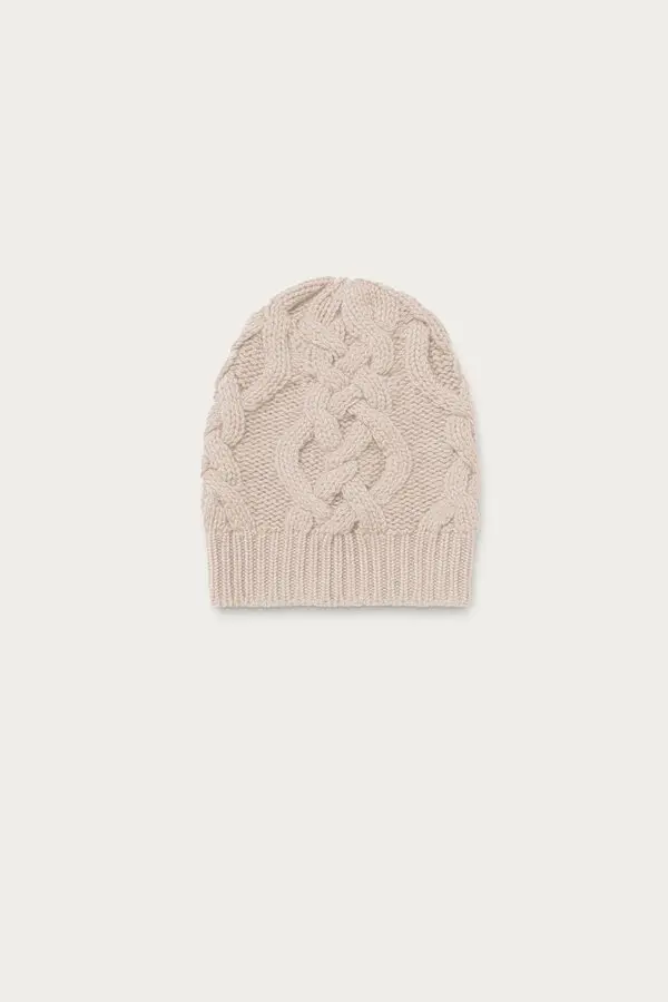Iris Von Arnim Stonewashed Cashmere Beanie Zariah - Alabaster
