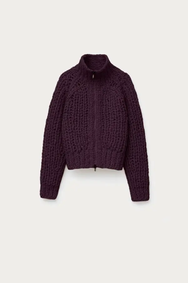 Iris Von Arnim Handknit Cardigan Heloisa - Barolo