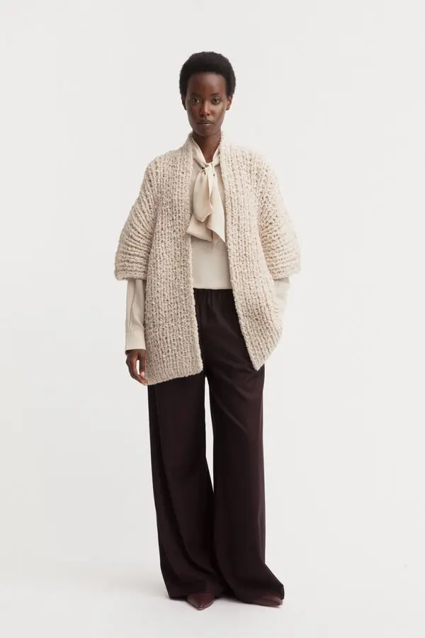 Iris Von Arnim Handknit Jacket Hilja - Alabaster