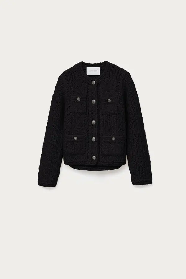 Iris Von Arnim Handknit Cardigan Hyacinta - Black