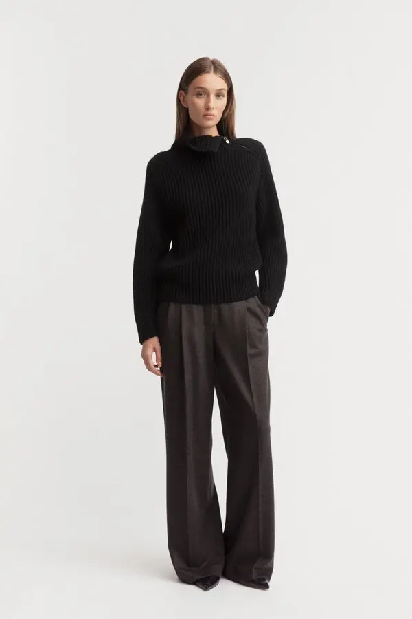 Iris Von Arnim Cashmere Sweater Poseia - Black