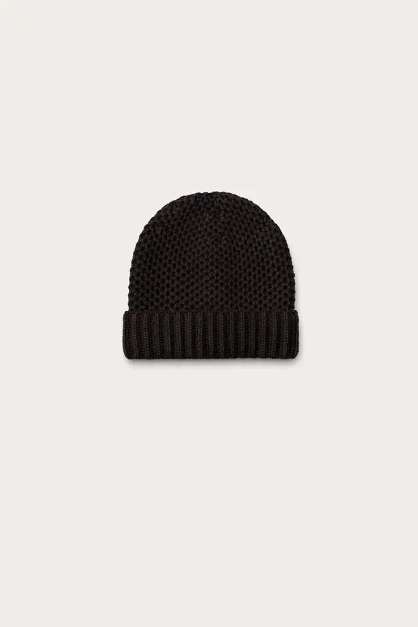 Iris Von Arnim Stonewashed Cashmere Beanie Phimo - Black