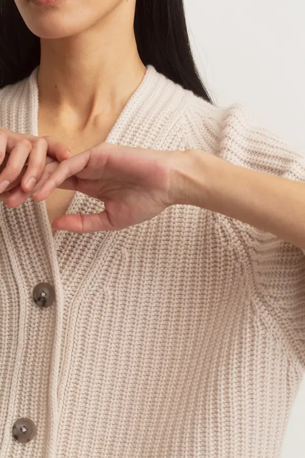 Iris Von Arnim Stonewashed Cashmere Cardigan Fallou Button