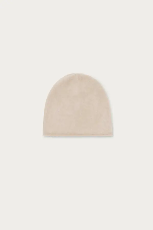 Iris Von Arnim Brushed Cashmere Hat Beverly - Alabaster