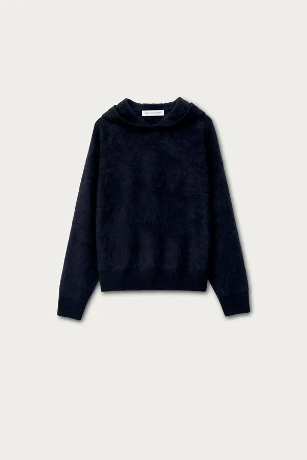 Iris Von Arnim Brushed Cashmere Sweater Dabora - Navy