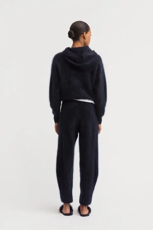 Iris Von Arnim Brushed Cashmere Sweater Dabora - Navy